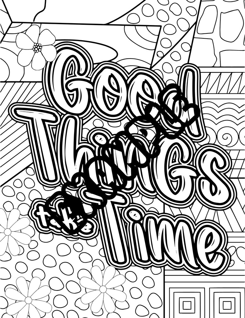 Coloring Positive Quotes - Etsy