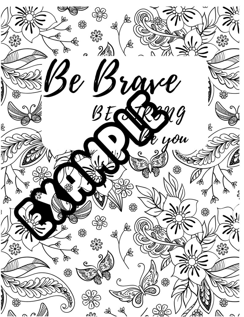 Coloring Positive Quotes - Etsy