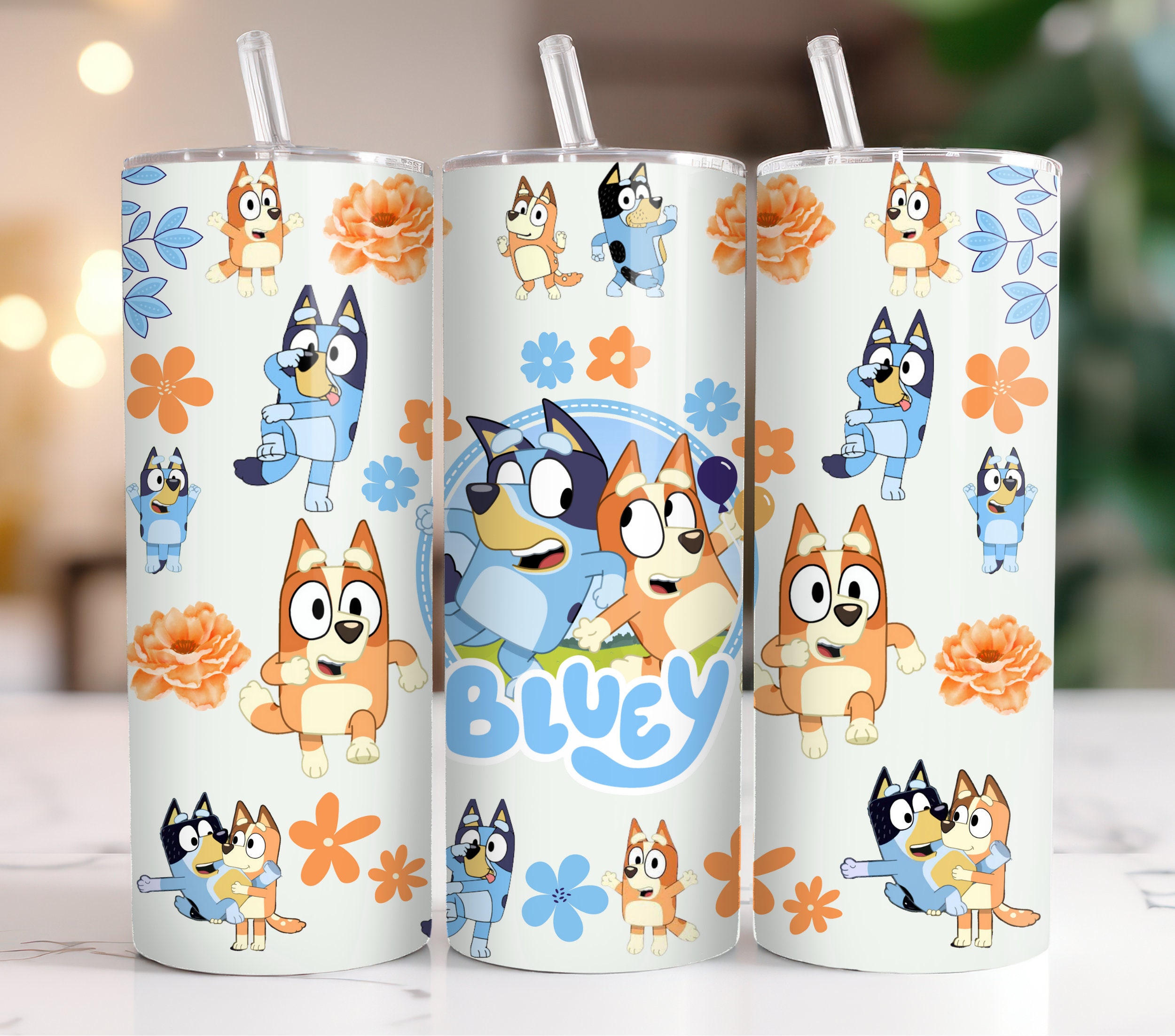 Bluey Tumbler Wrap, 20oz Skinny Tumbler Wrap, 20 Oz Tumbler Png ...