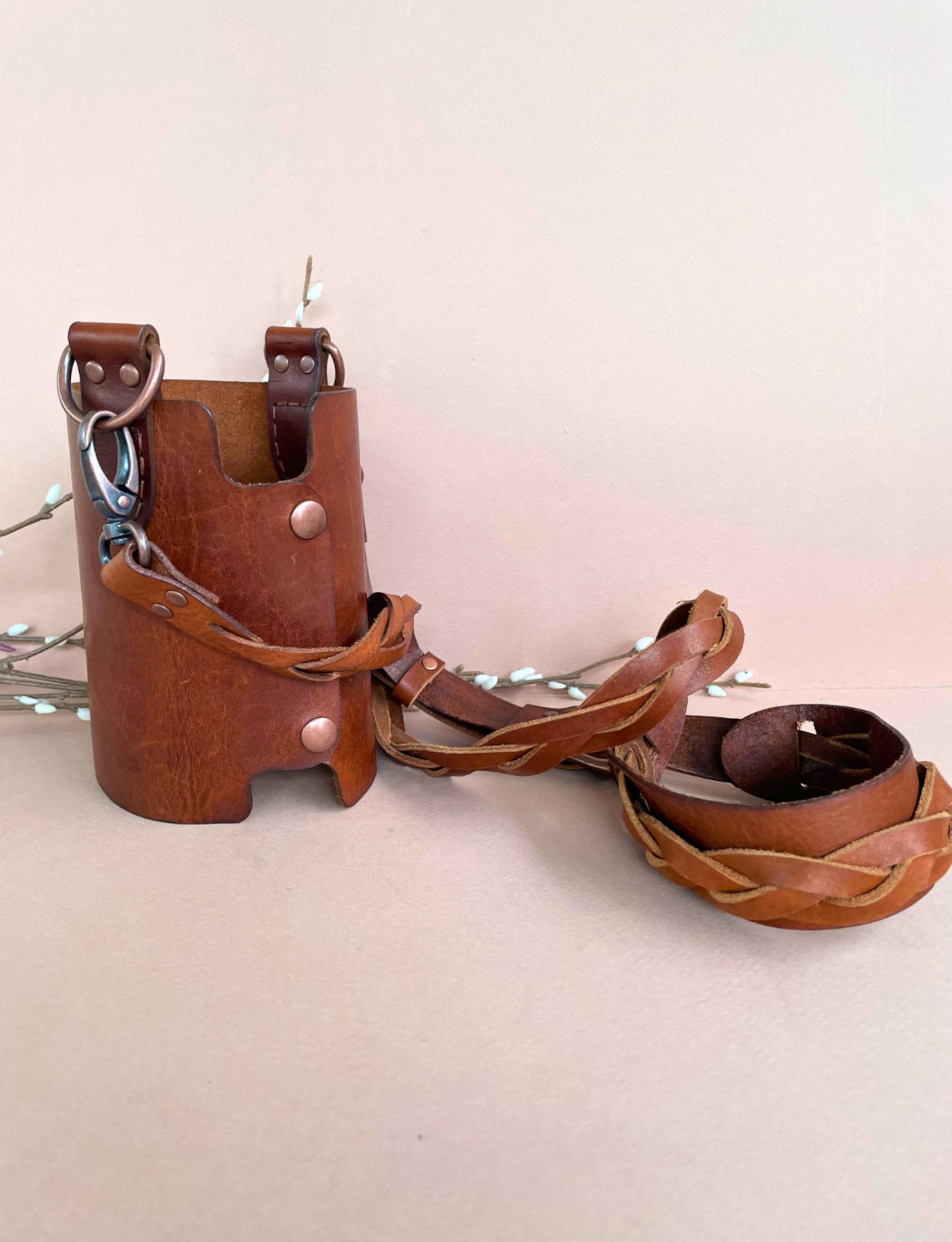 Leather Stanley Purse Tumbler Carrier: Nice Water Bottle Holder - Etsy