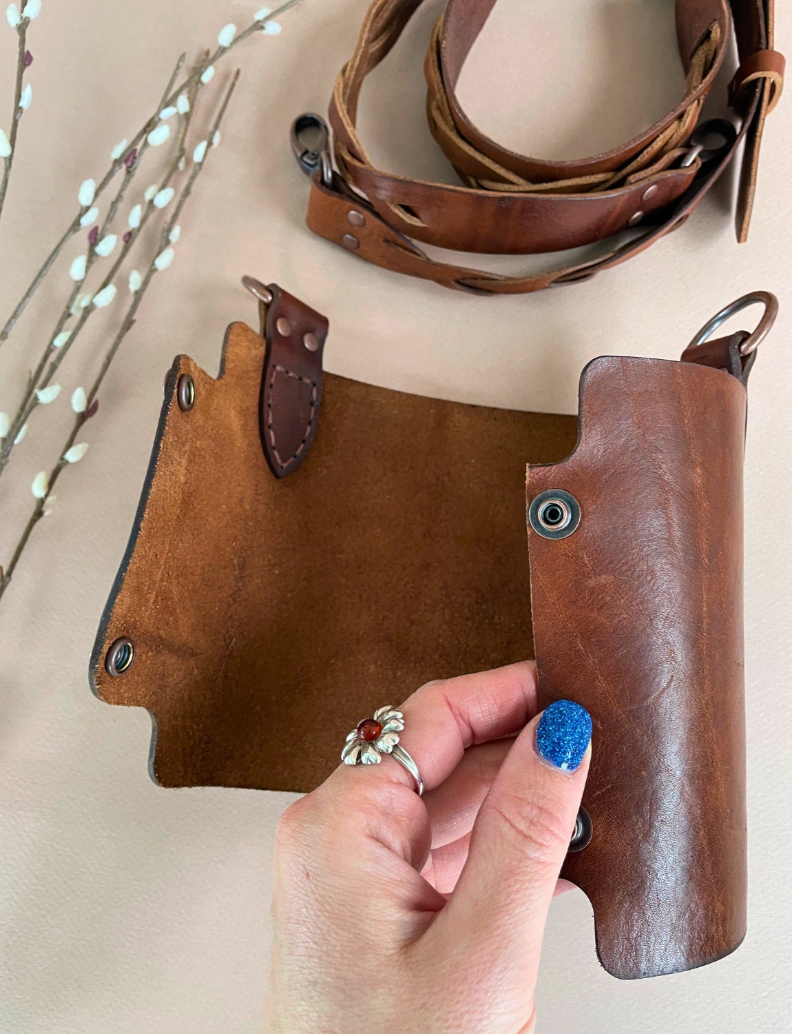 Leather Stanley Purse Tumbler Carrier: Nice Water Bottle Holder - Etsy