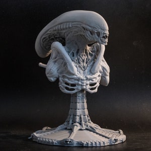 Unpainted Alien Bust Statue - Etsy