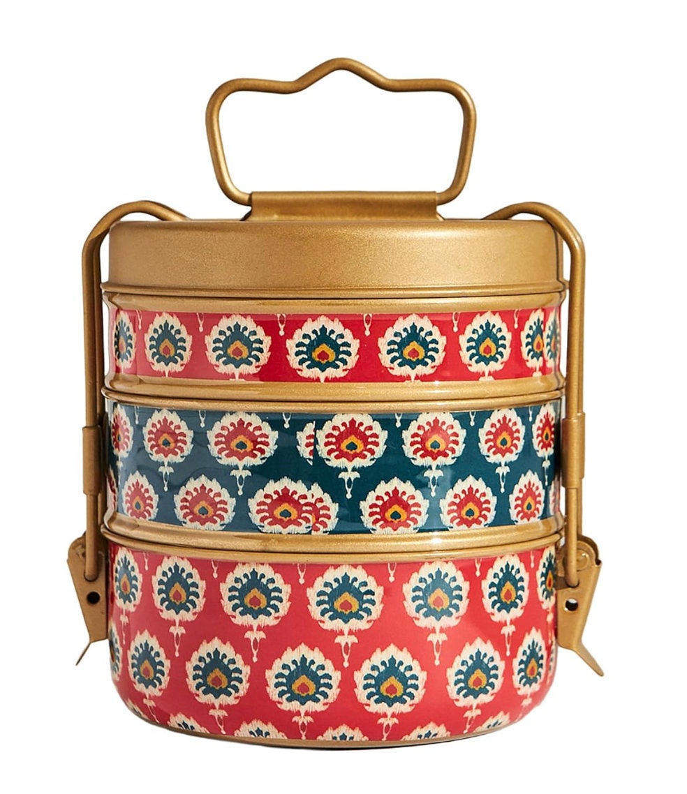 Hand Painted Indian Tiffin Box - Etsy