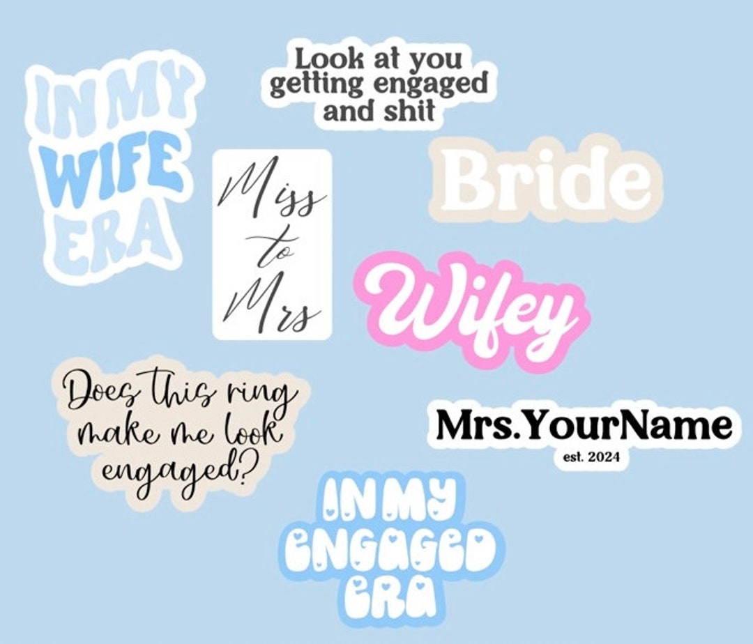Stickers for Engagement Sticker Pack for Bride Bachelorette Gifts ...