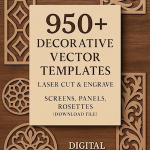 Laser Engraving Scroll Work Design – Customizable PDF File | Decorative ...