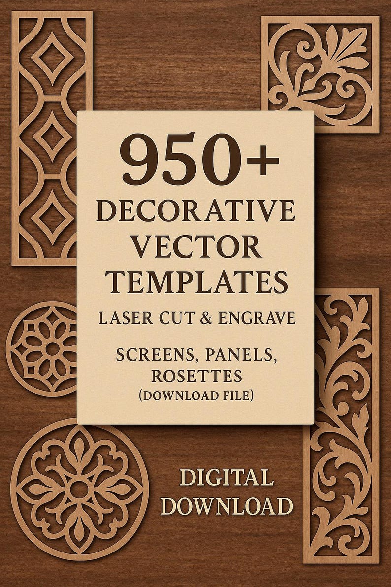 Laser Engraving Scroll Work Design – Customizable PDF File | Decorative ...