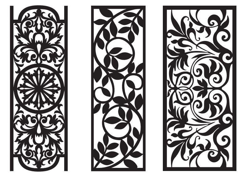 Laser Engraving Scroll Work Design – Customizable PDF File | Decorative ...