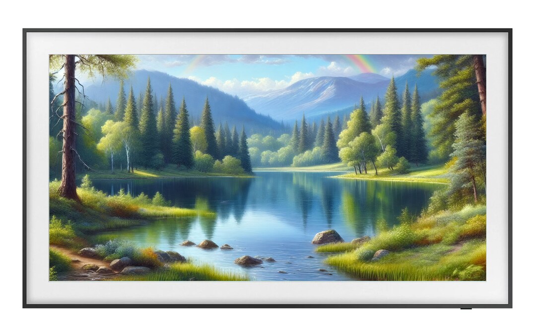 Frame TV Art Landscape Artwork for Samsung TV Wooded Landscape With ...