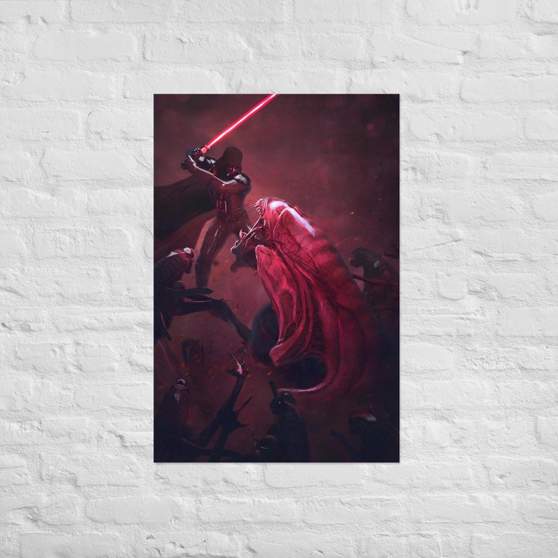 Darth Vader X Aliens Poster, Game Room Wall Art Paper Poster, Alien X ...