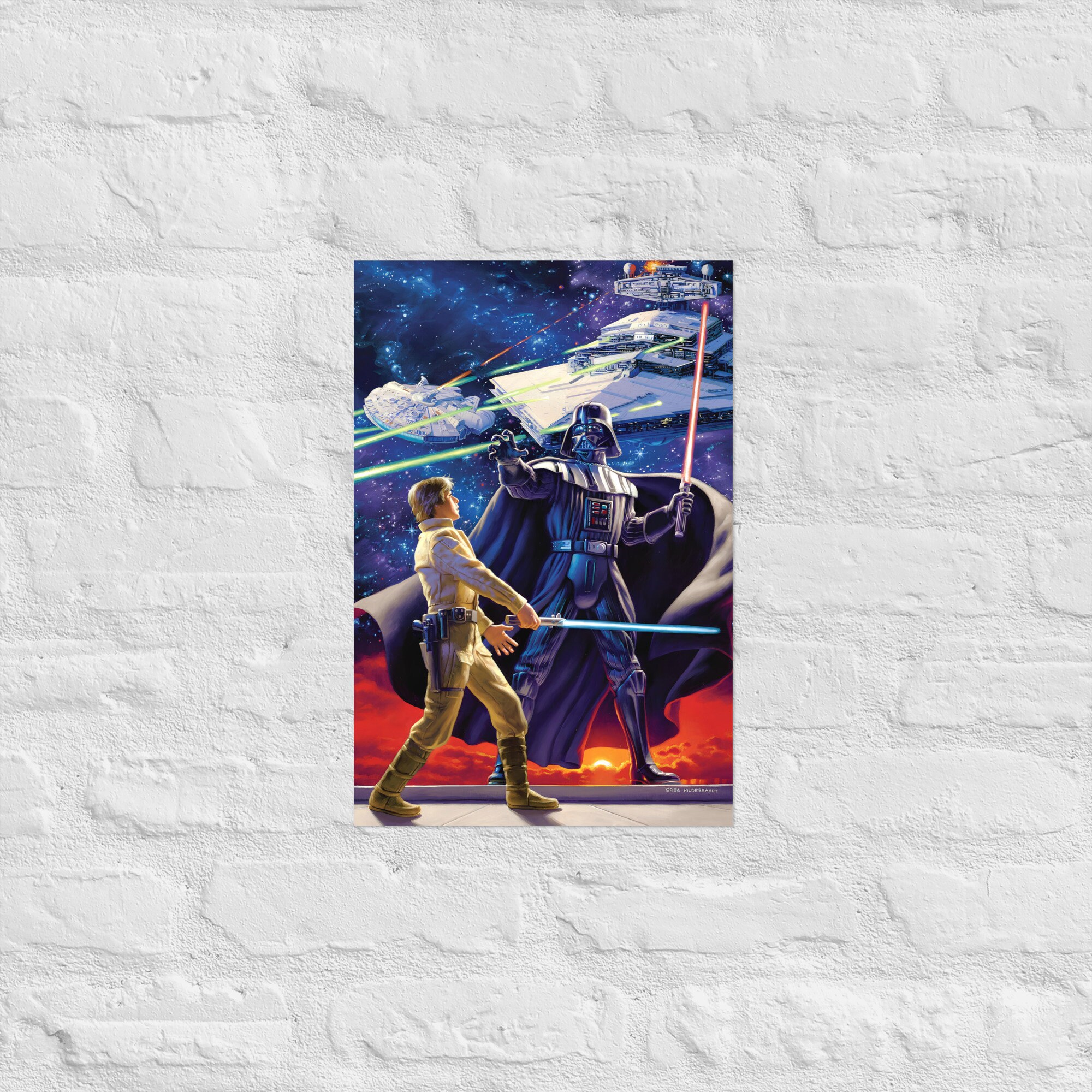 Luke Vs Darth Vader Poster, Game Room Wall Art Paper Poster, Alien X ...