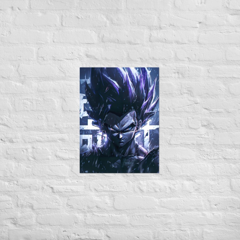 Vegeta Poster, Dragon Ball Z Wall Art, DBZ Matte Paper Poster, Gift for ...