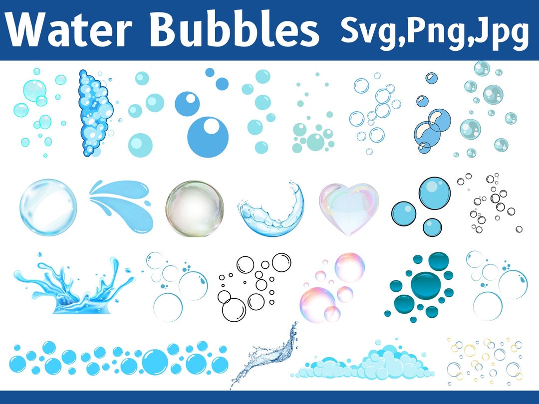 Watercolor Bubbles SVG, Transparent PNG Commercial Use, Scrapbooking ...