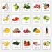 30 Fruits Flashcards Flashcards for Kids Montessori Cards Educational ...