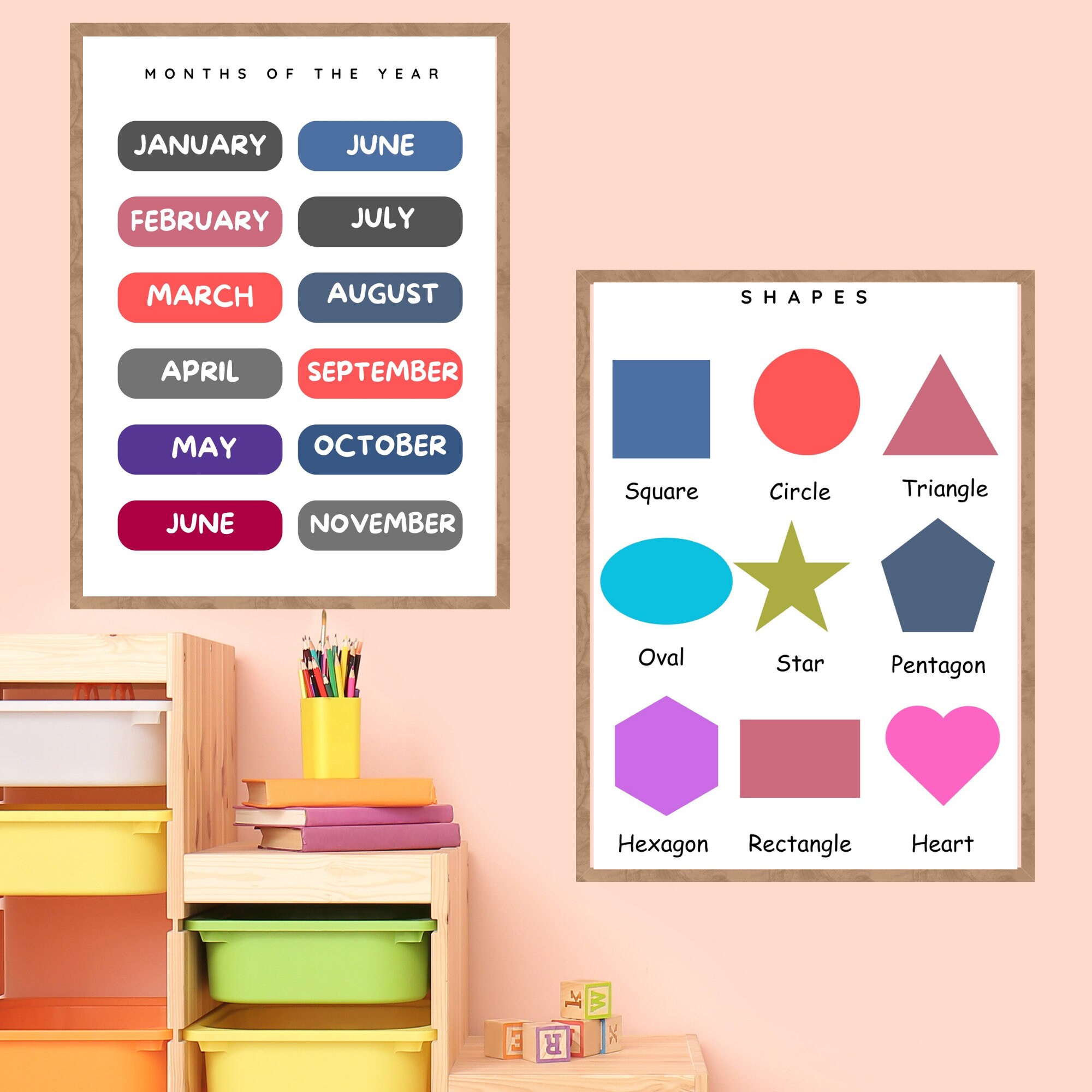 8 Children Educational Posters Homeschool Educational Prints Montessori ...