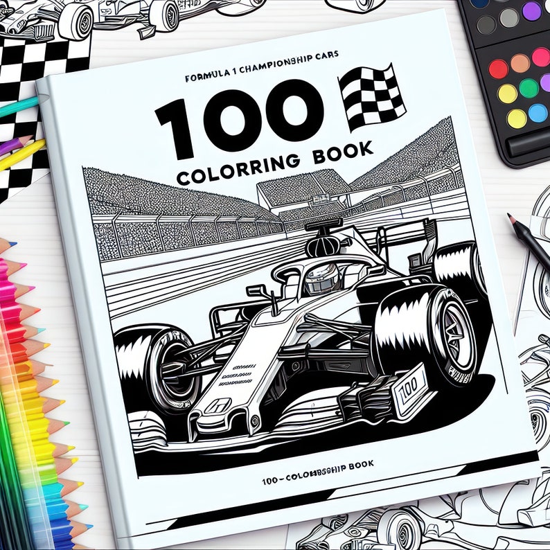 100 Coloring Page Championship-winning Formula 1 Cars, Coloring PDF, F1 ...