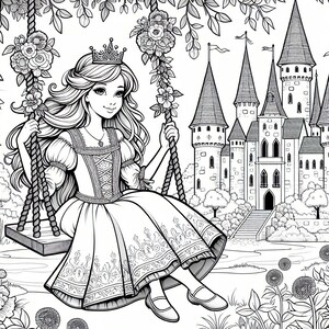 Castle Coloring - 100 Fairy Tale Castle Pages, Princess Coloring PDF ...