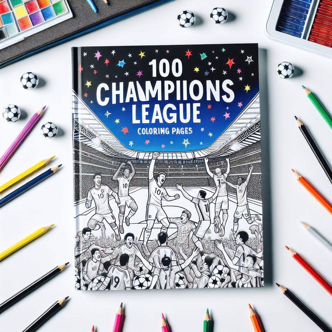 100 Pages Champions League Moments Coloring Book PDF, Digital Download ...