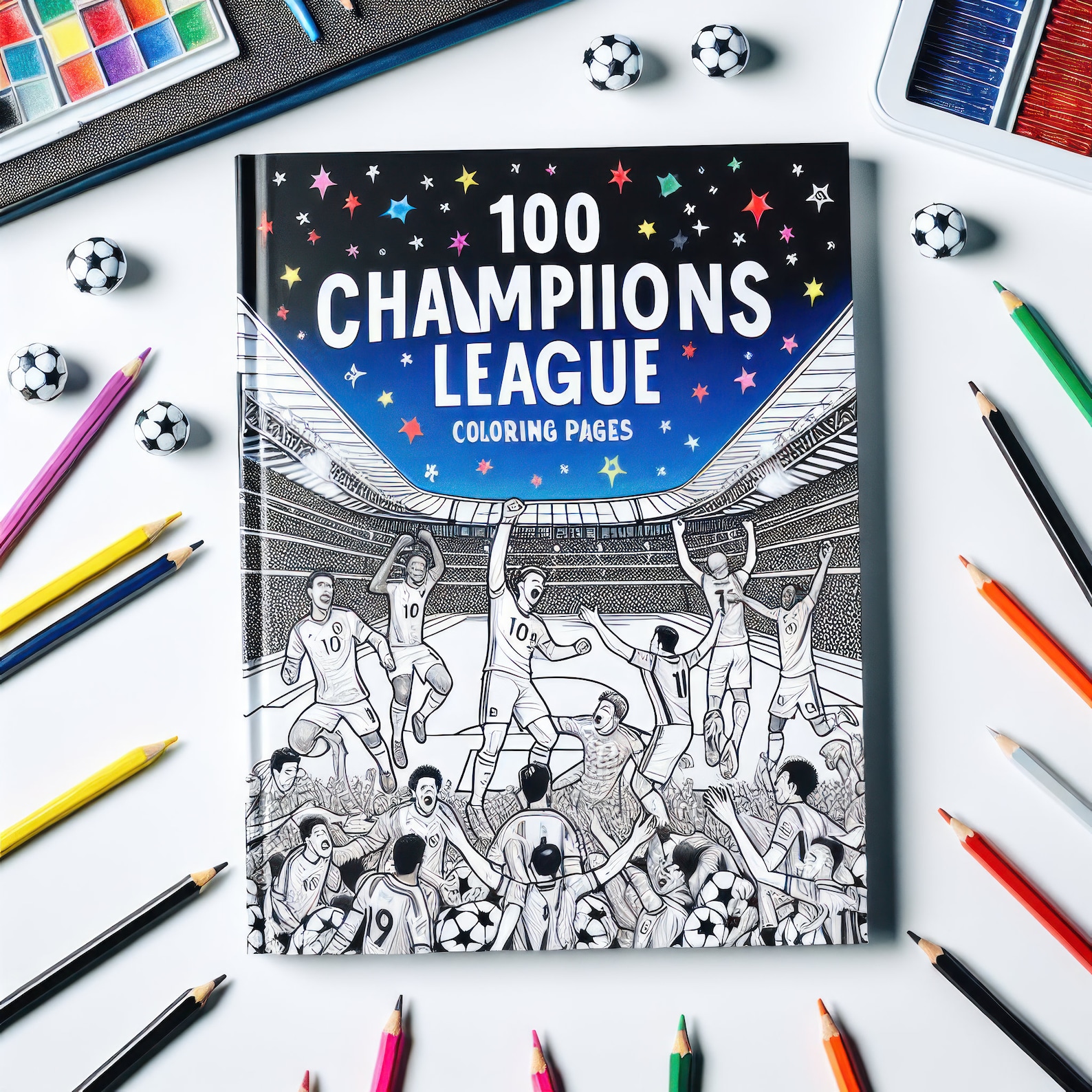 100 Pages Champions League Moments Coloring Book PDF, Digital Download ...