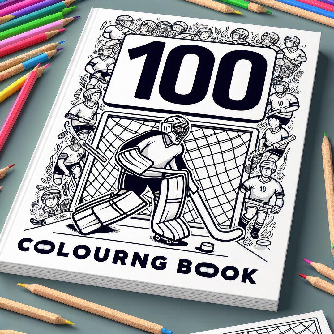 100 Pages Field Hockey Coloring Book PDF for Kids and Adults Perfect ...