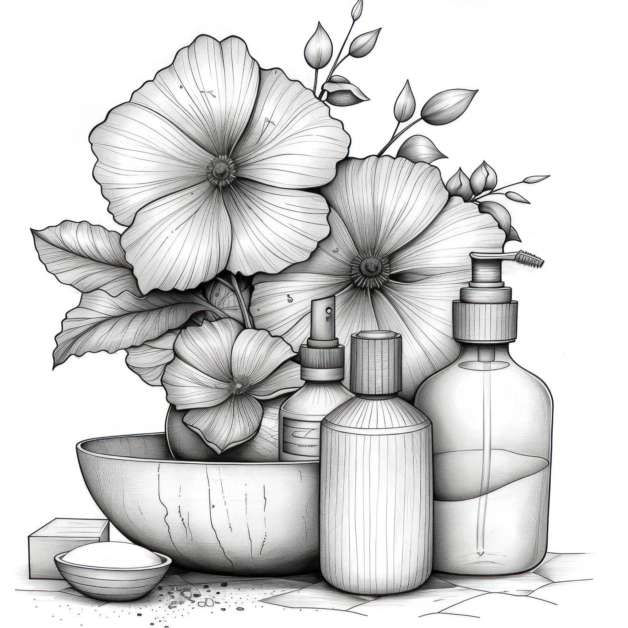 100 Pages Spa Day Skincare Coloring Book PDF for Kids and Adults ...