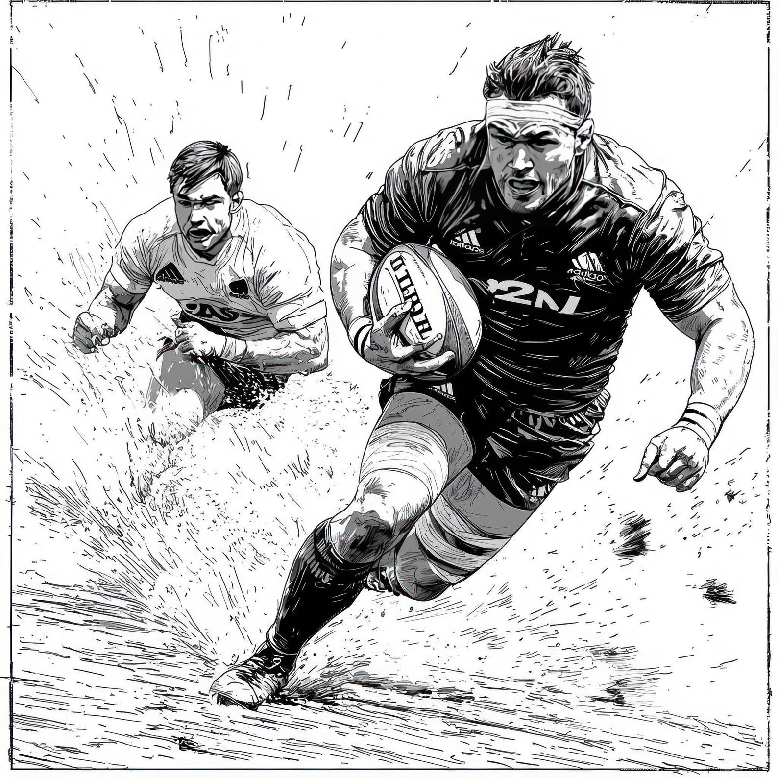 100 Pages Rugby Sevens Digital Coloring Book PDF | Fun Activity for ...
