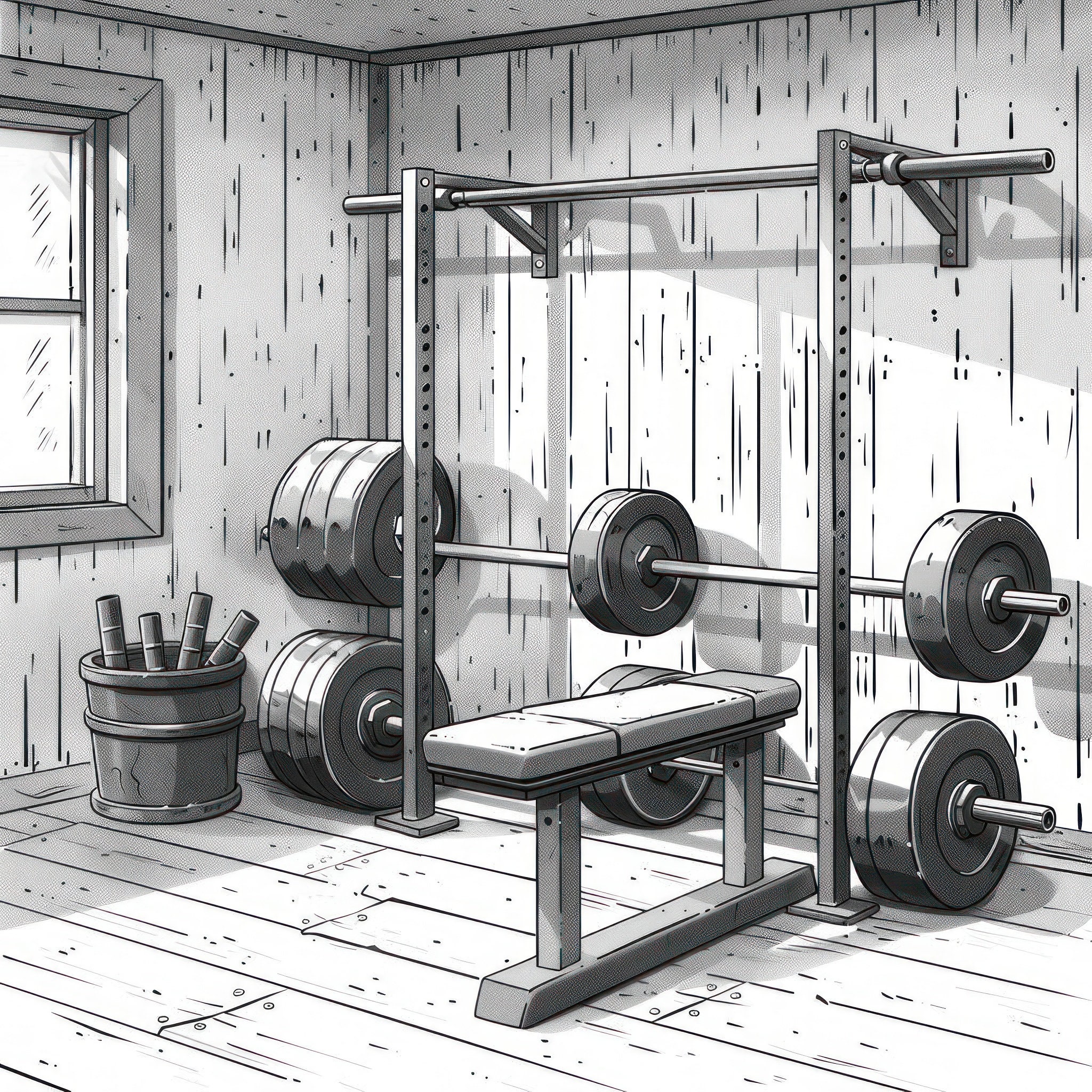 100 Weightlifting Pages Digital Coloring Book PDF, Weigh Theme for Kids ...