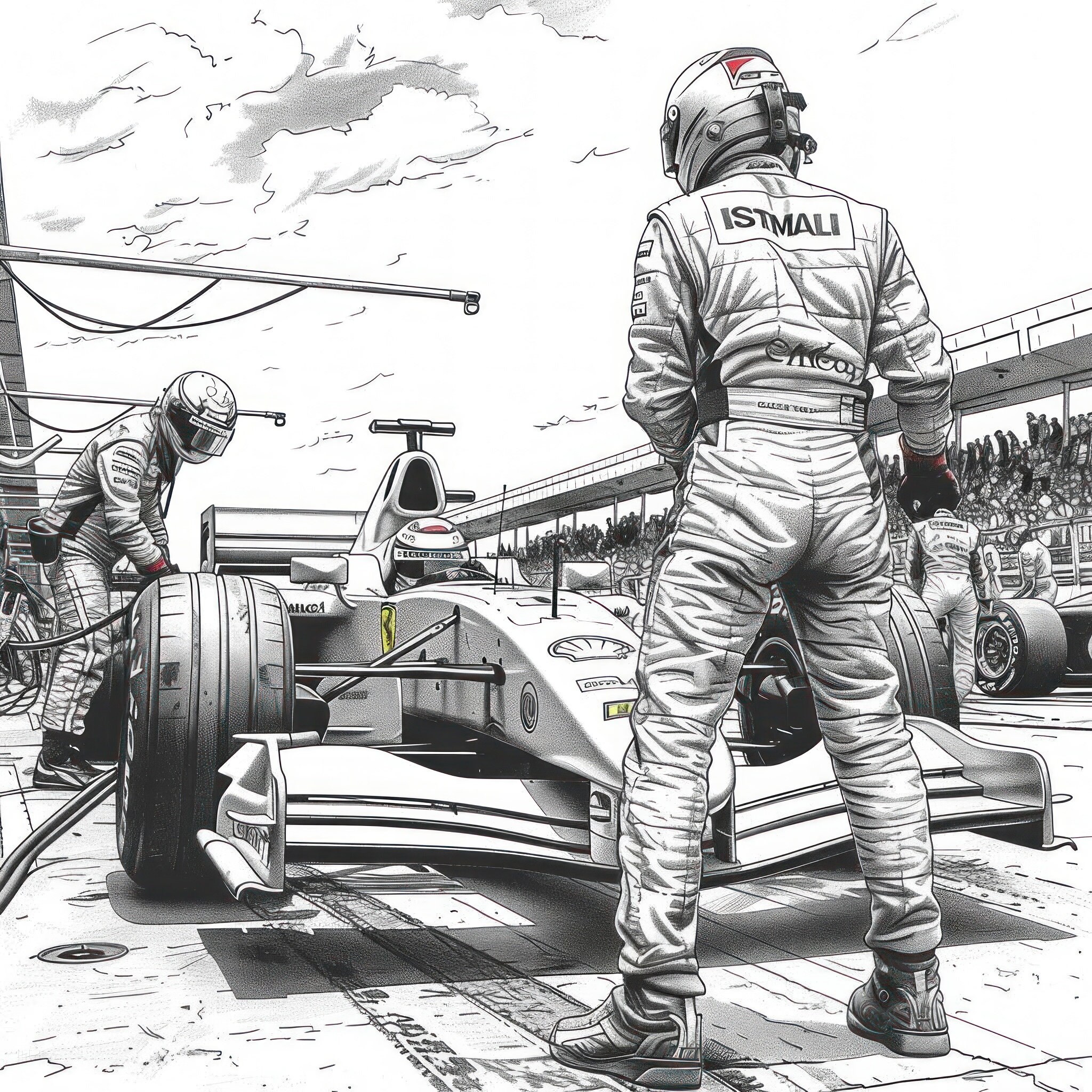 F1 Autos ausmalen Buch PDF: 100 Seiten von Iconic Team Liveries ...