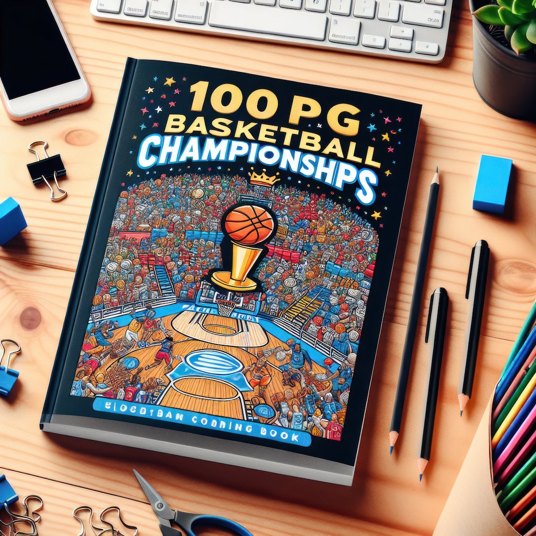 100 Coloring Page Celebrate Basketball Championship, Digital Book ...
