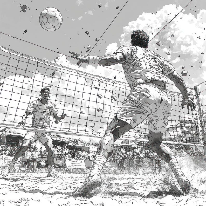 100-page Sepak Takraw Coloring Book PDF for Kids and Adults Perfect ...