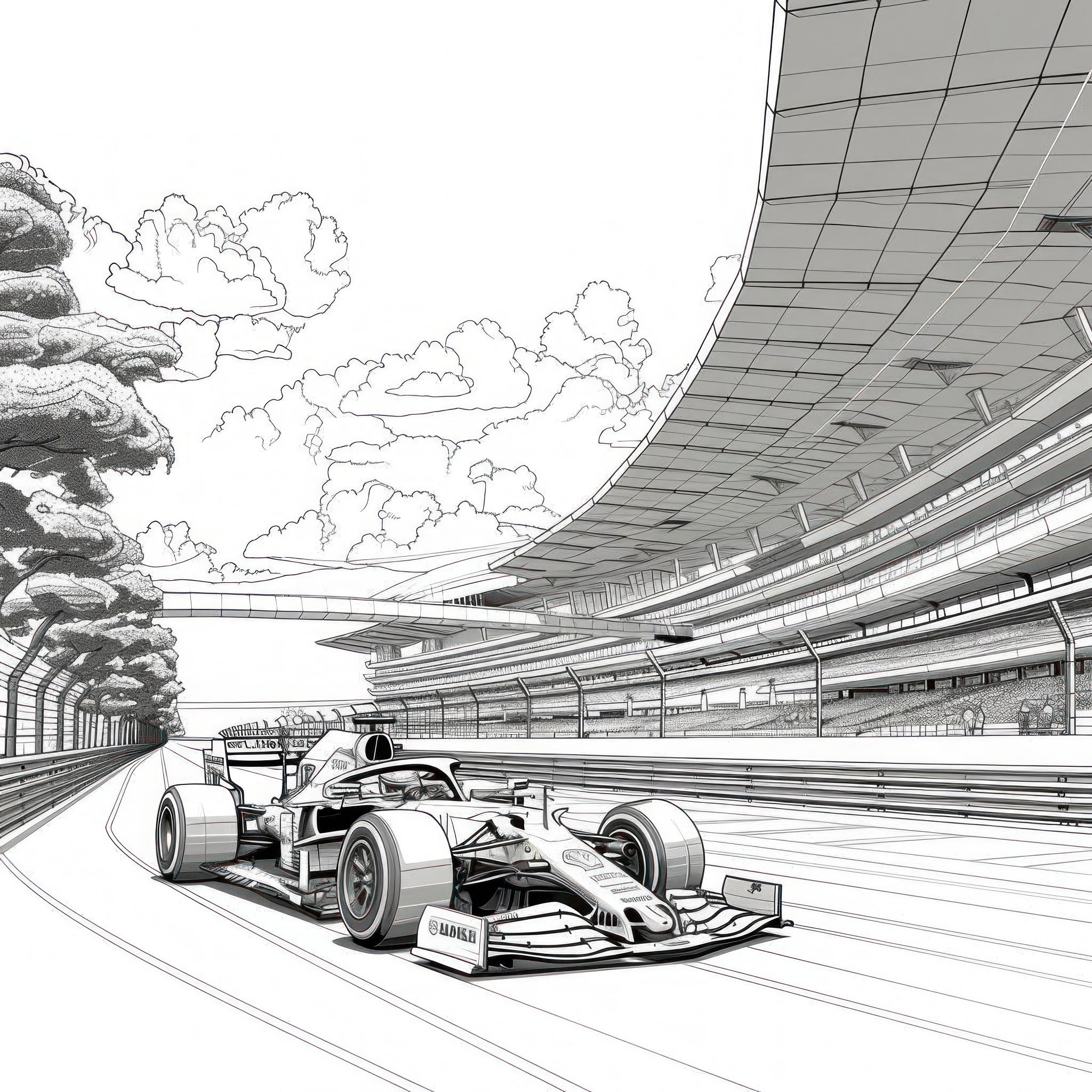 Iconic Formula 1 Tracks Digital Coloring Book, Explore Racing Circuits ...