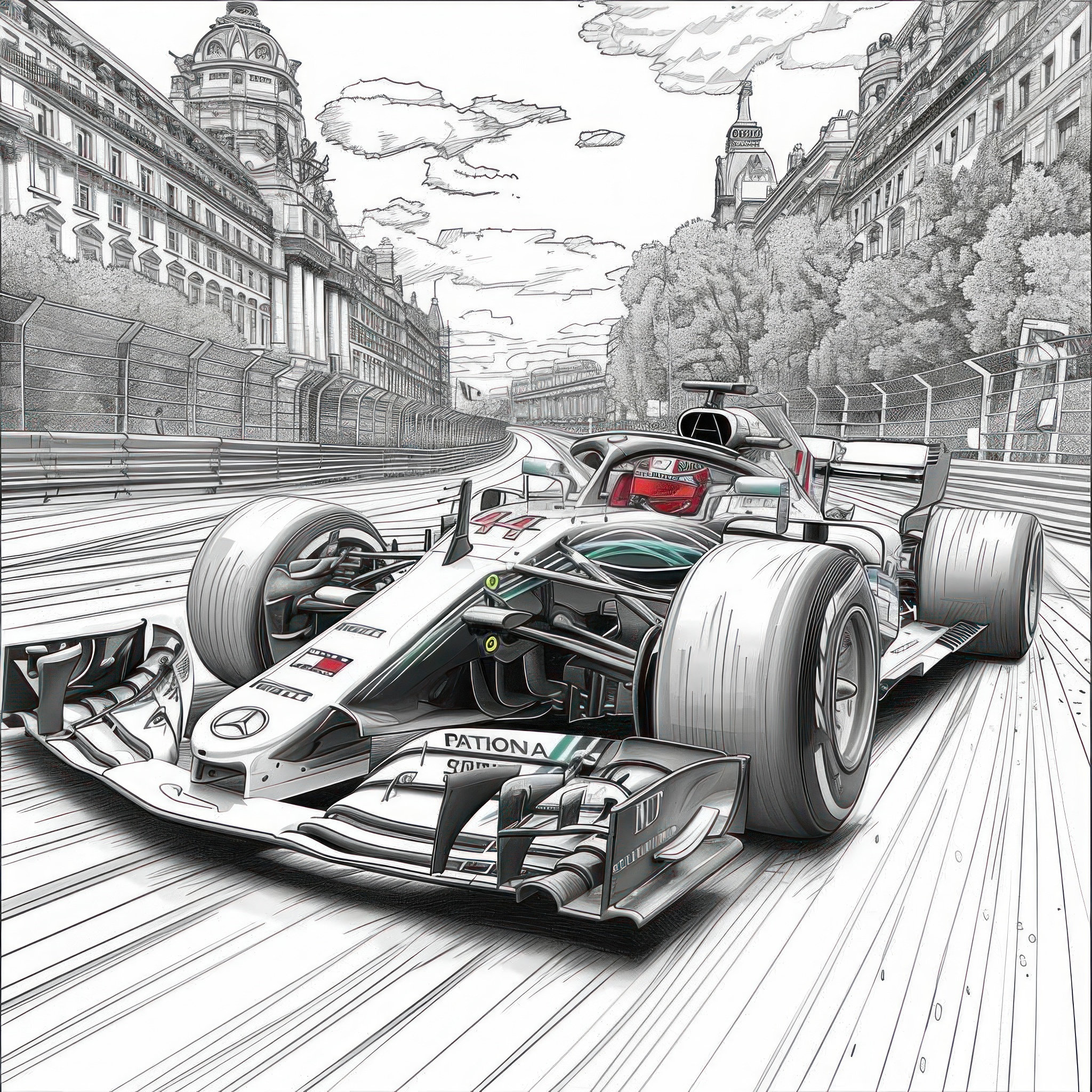 F1 Autos ausmalen Buch PDF: 100 Seiten von Iconic Team Liveries ...