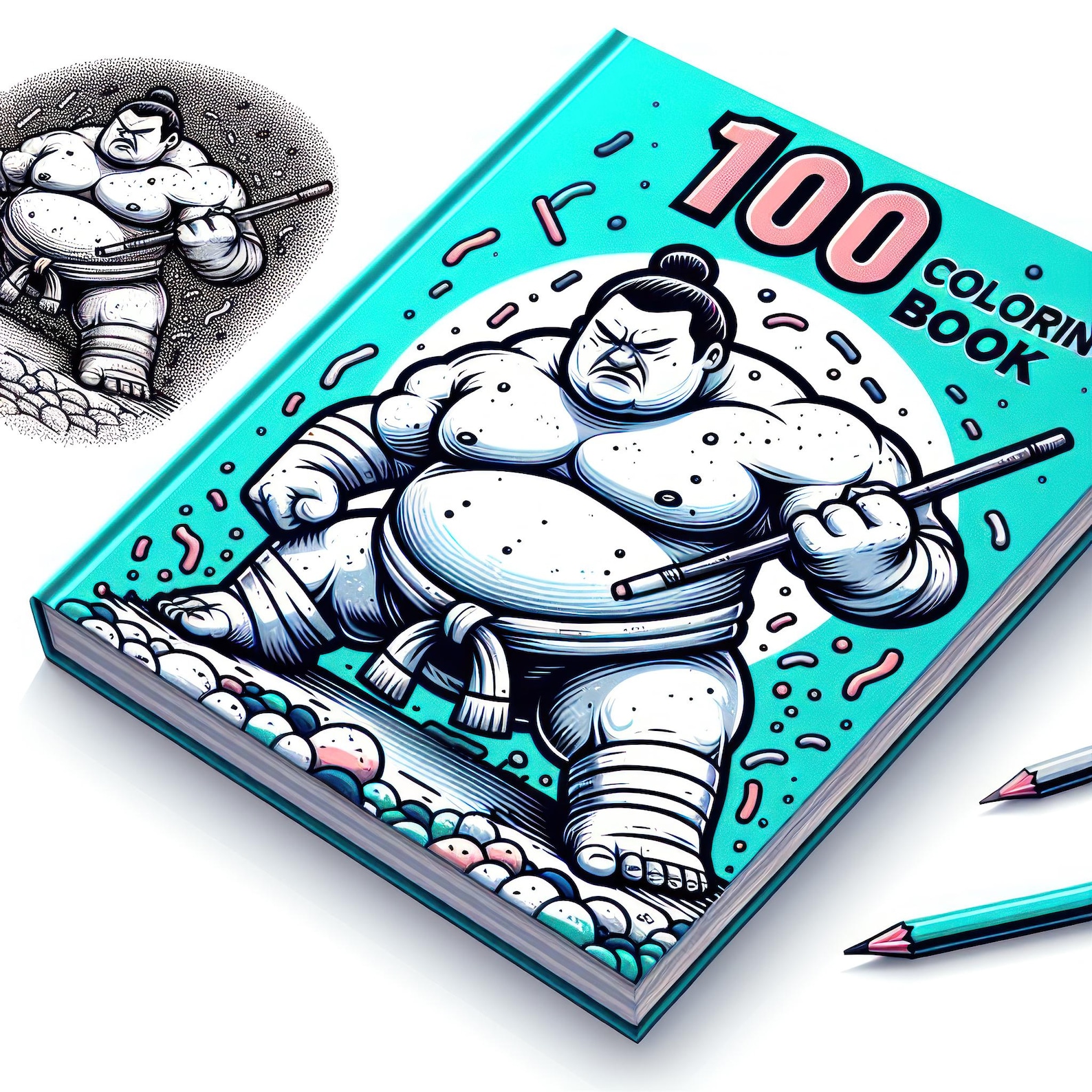 100 Sumo Pages Coloring Book Digital PDF | Fun Activity for Kids and ...
