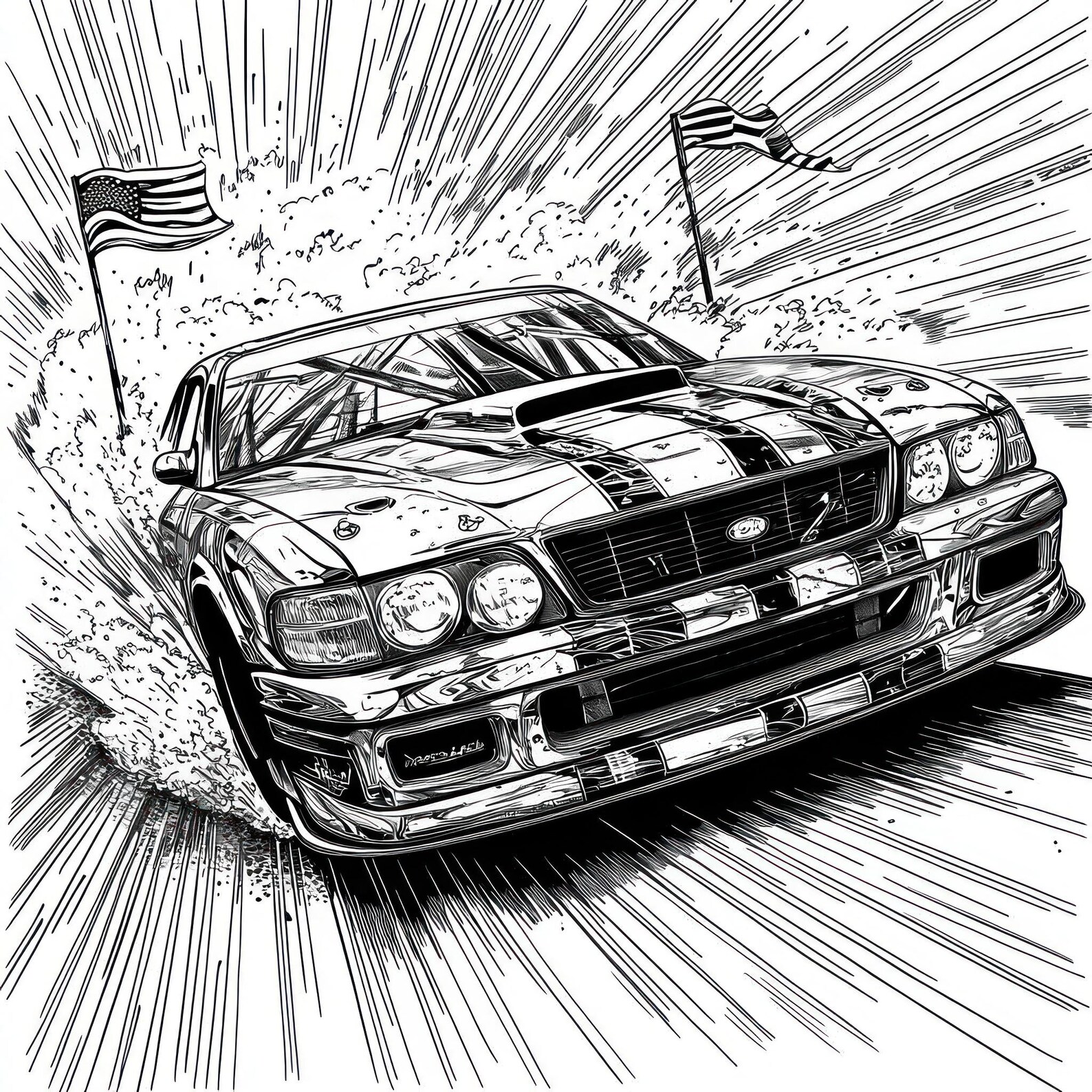 100 Pages Stock Car Coloring Book PDF | Digital Download for Kids and ...