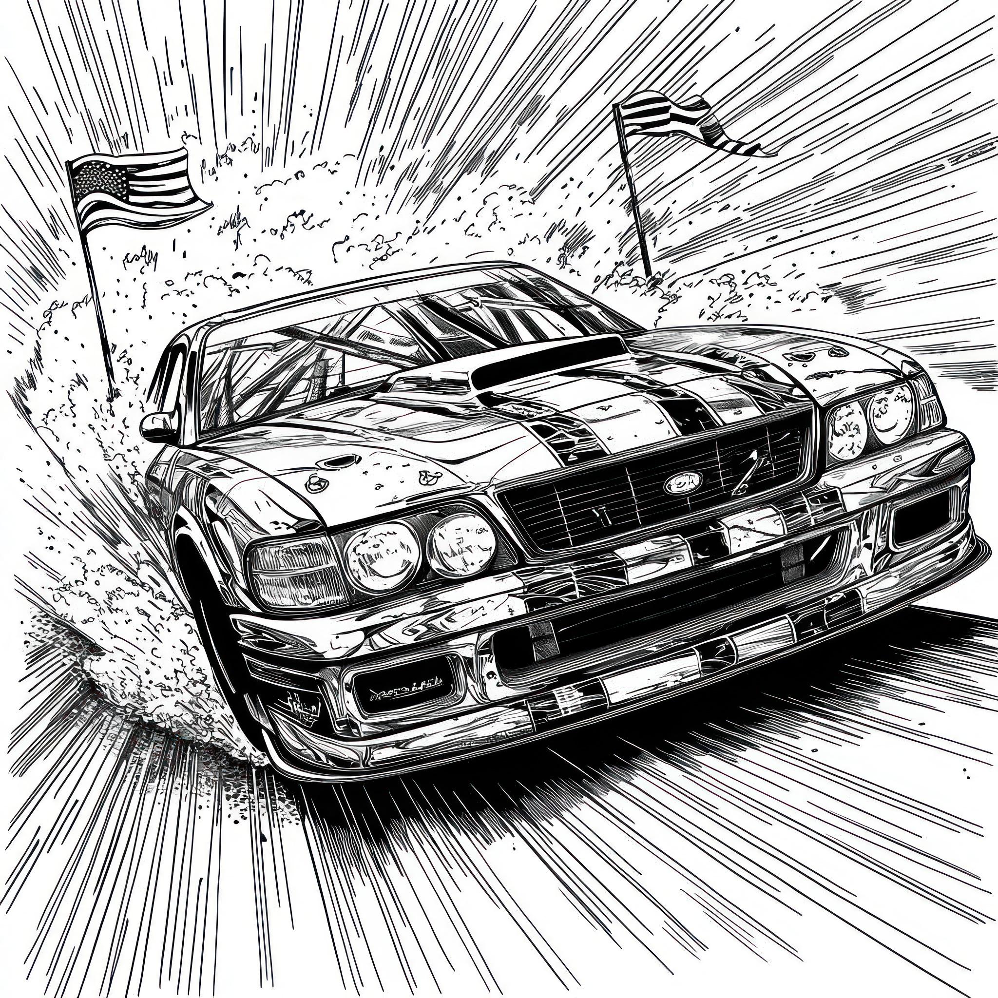 100 Pages Stock Car Coloring Book PDF | Digital Download for Kids and ...