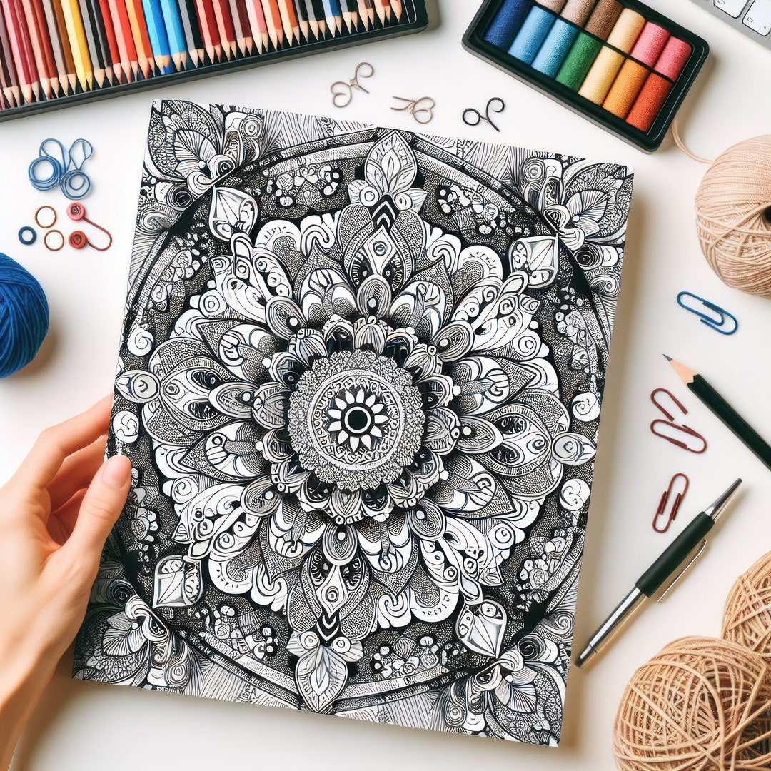 Mandala Zentangles Coloring Book - 100 Pages of Detailed Zentangle ...