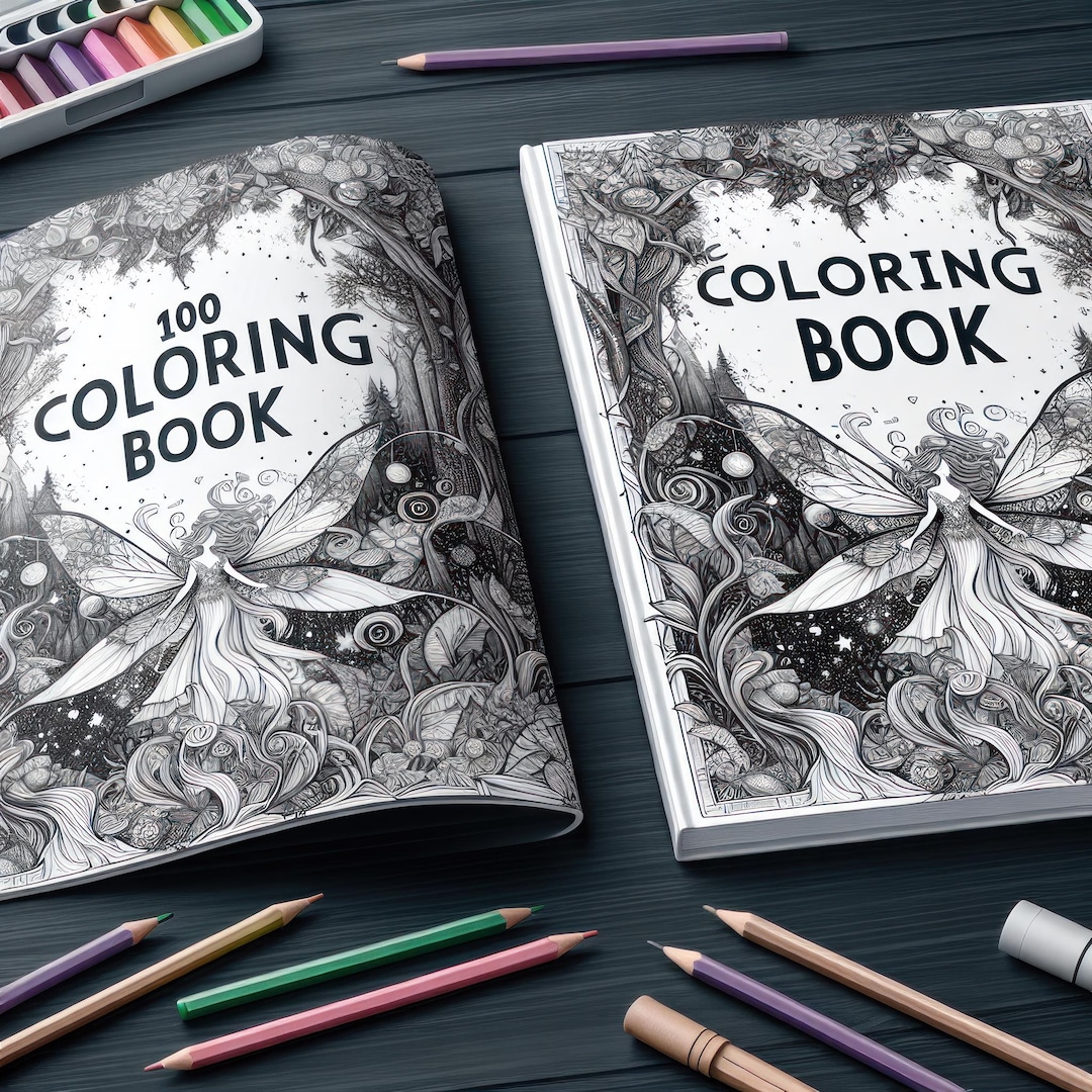 100 Magical Forest Fairies Pages Digital Coloring Book PDF for Kids and ...