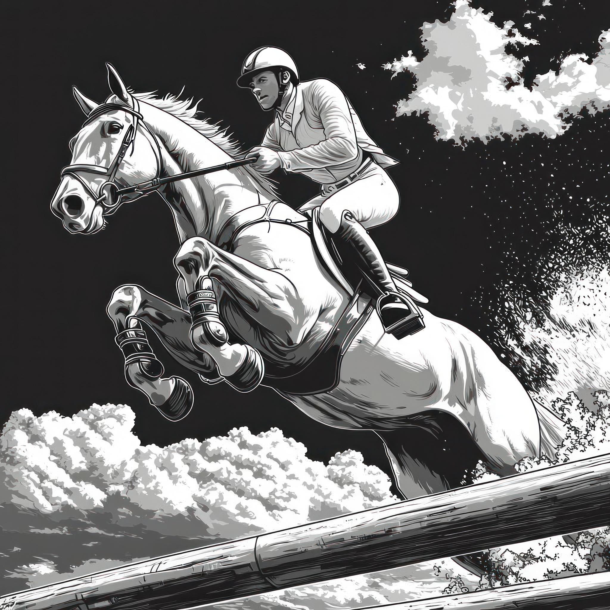 100 Pages Modern Pentathlon Coloring Book Digital PDF for Kids and ...