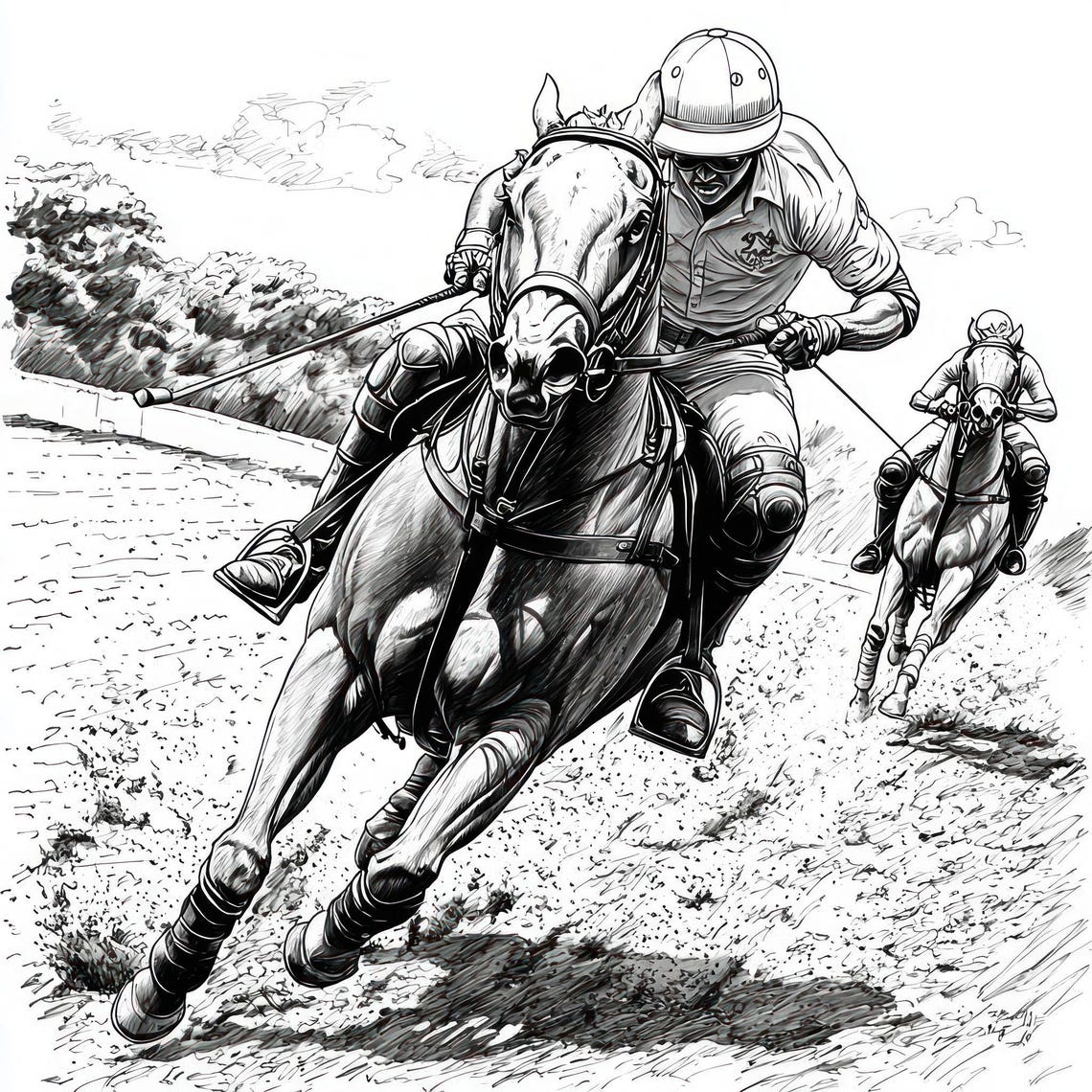 100 Polo Page Digital Coloring Book PDF for Kids and Adults | Fun ...