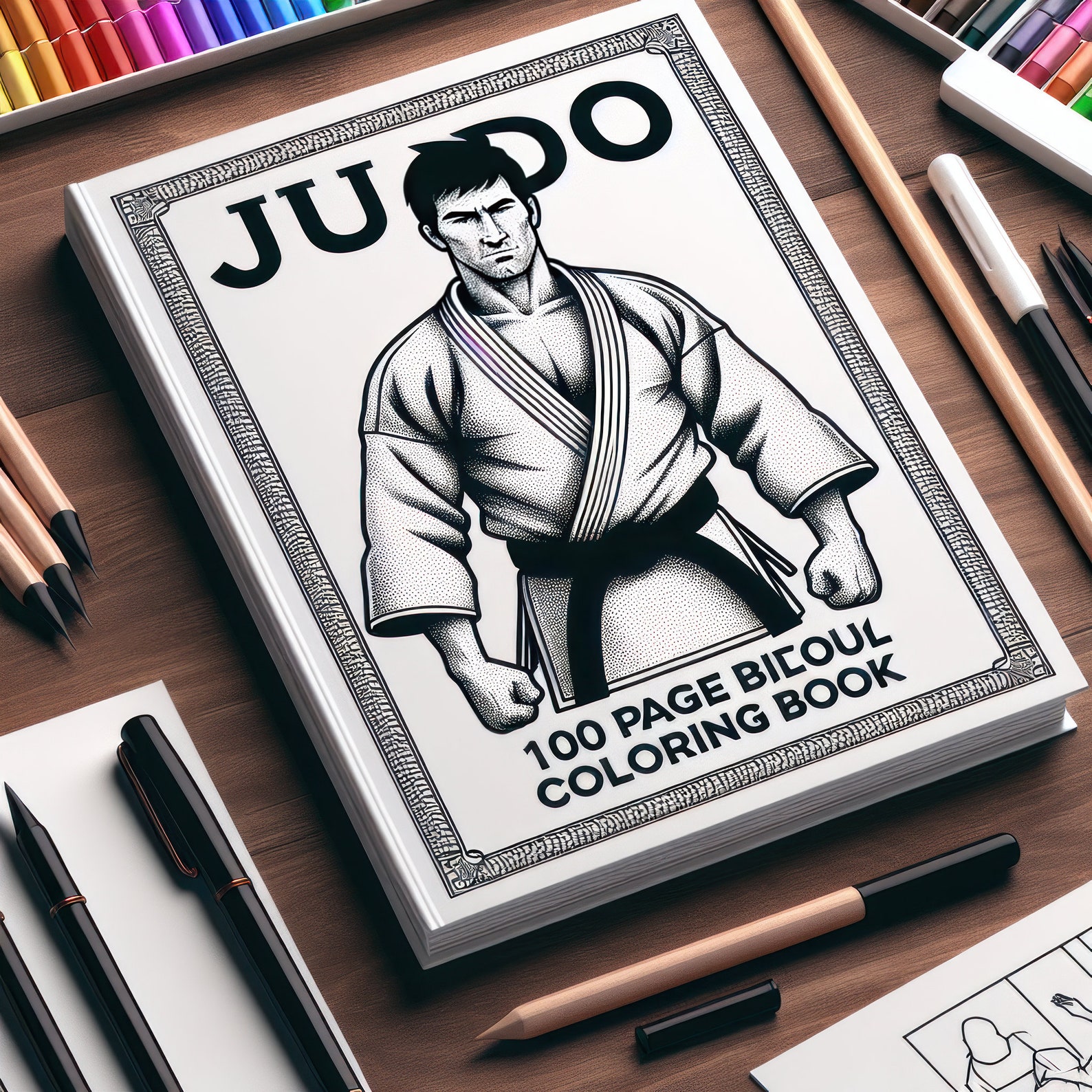 100 Pages Judo Coloring Book PDF for Kids and Adults, Digital Download ...