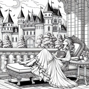 Castle Coloring - 100 Fairy Tale Castle Pages, Princess Coloring PDF ...