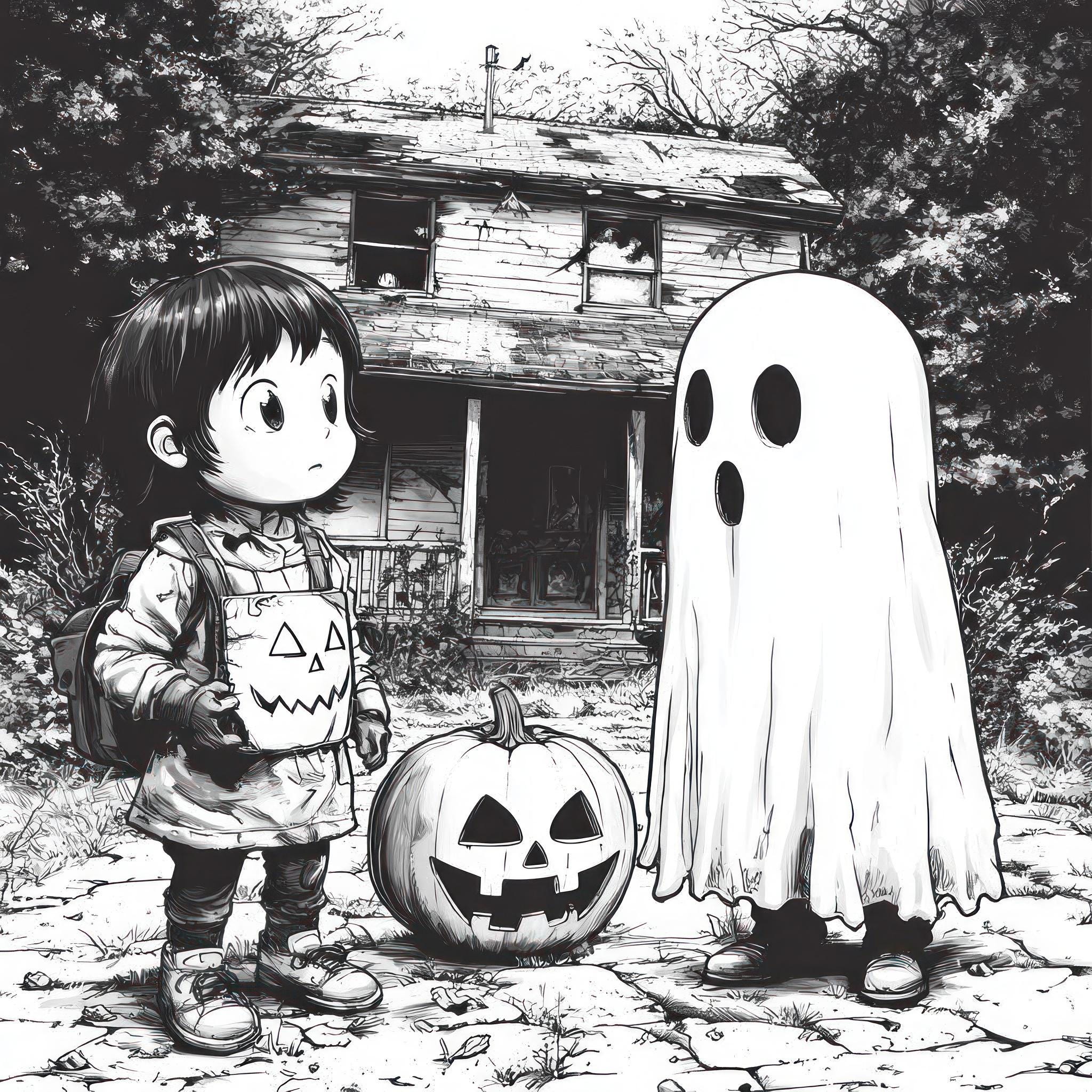 100 Pages Coloring Halloween Dark Fairytales Spooky Book PDF Fun ...