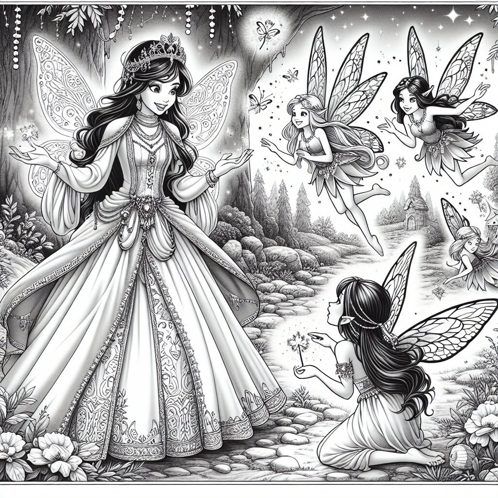 Adventure Princess Coloring Page PDF Download | Printable Art for Kids ...