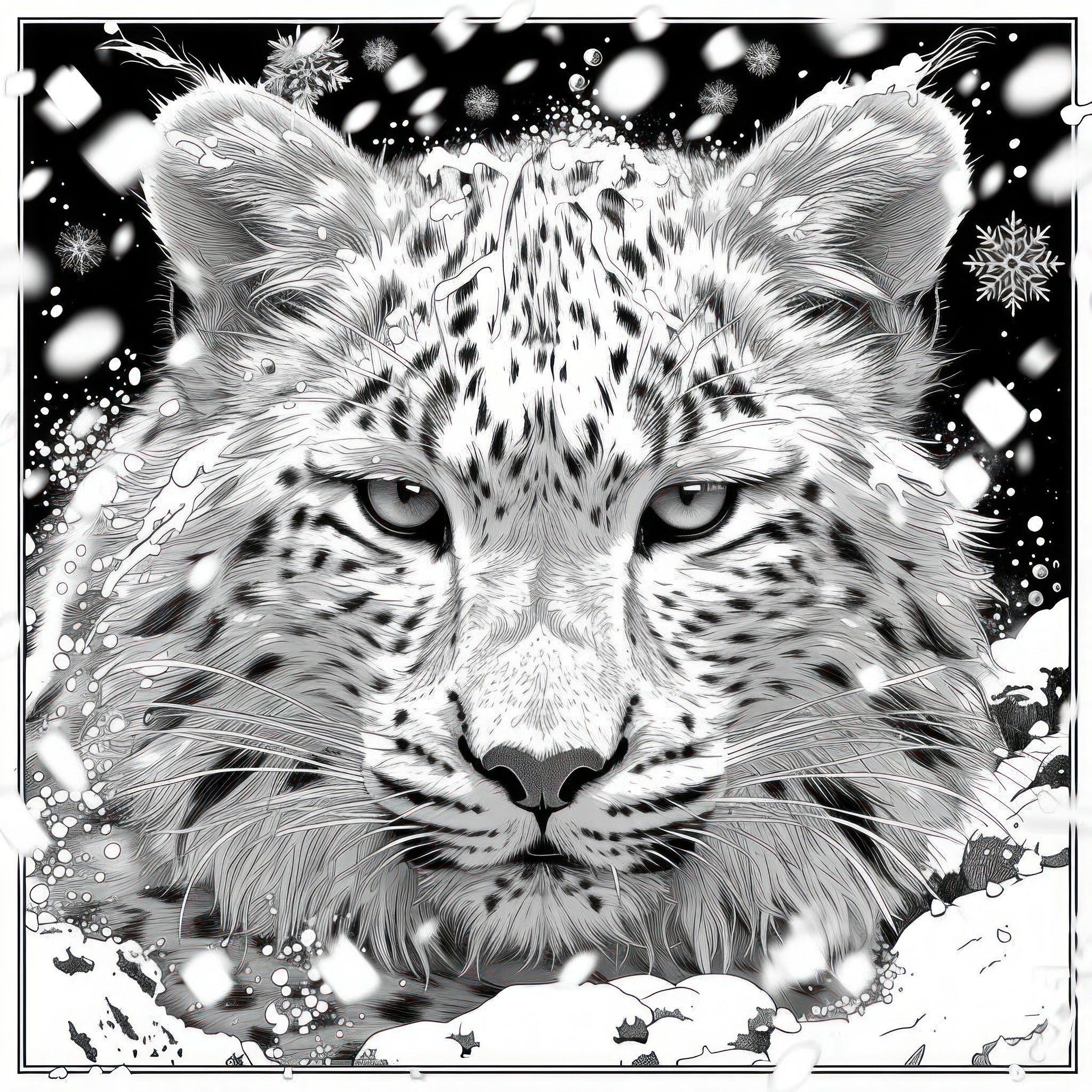 100 Printable Exotic Felines Coloring Book Creative for Adult and ...