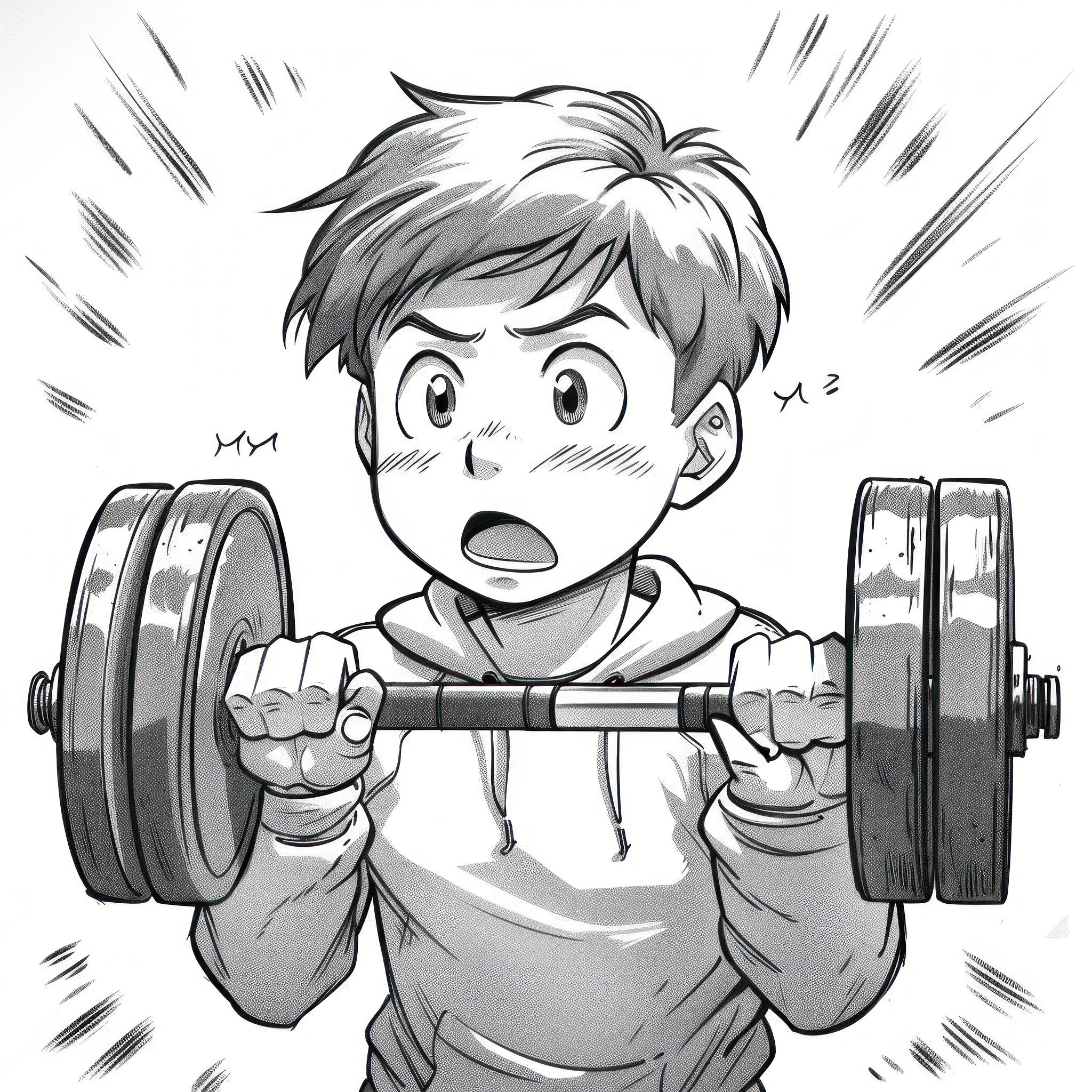 100 Weightlifting Pages Digital Coloring Book PDF, Weigh Theme for Kids ...