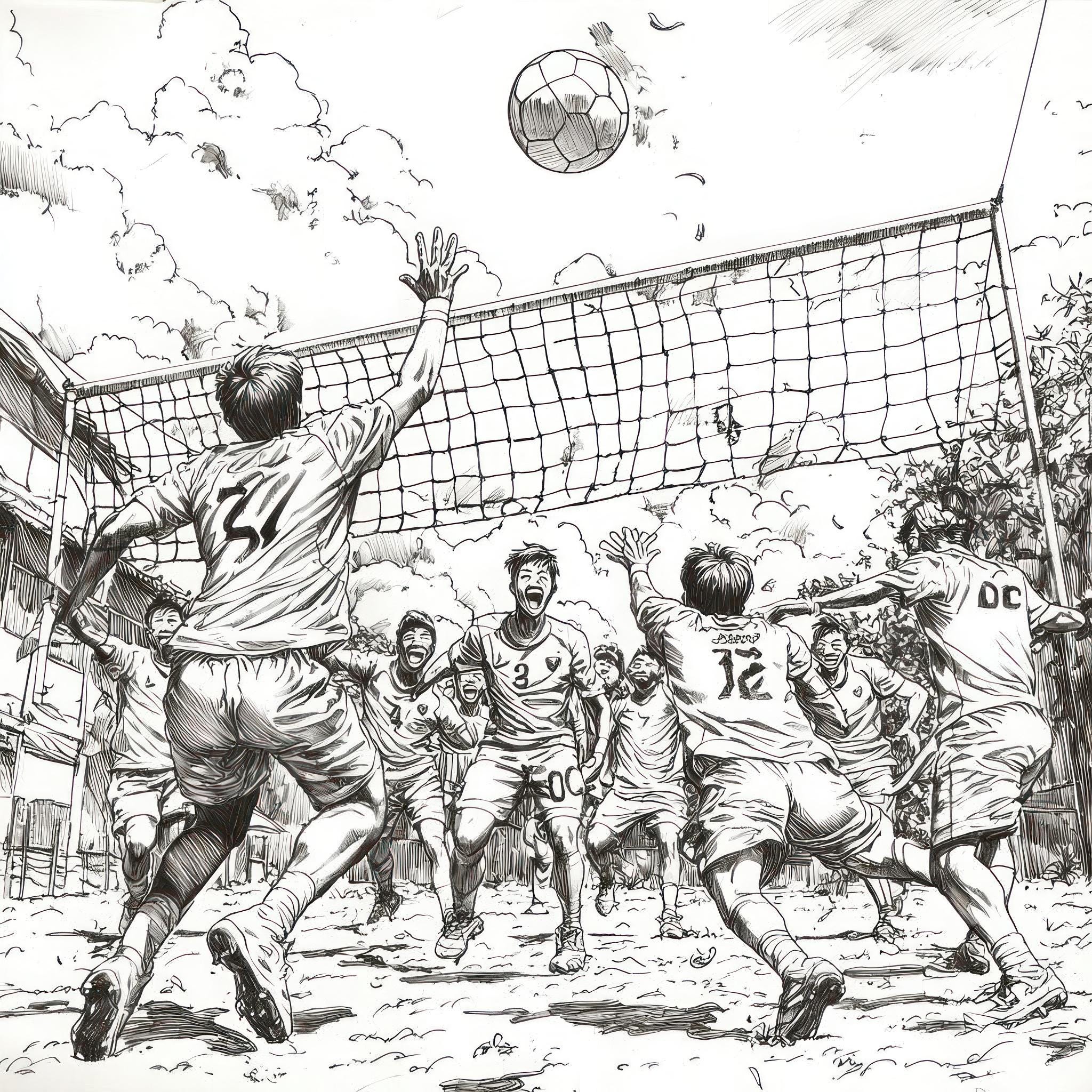 100-page Sepak Takraw Coloring Book PDF for Kids and Adults Perfect ...