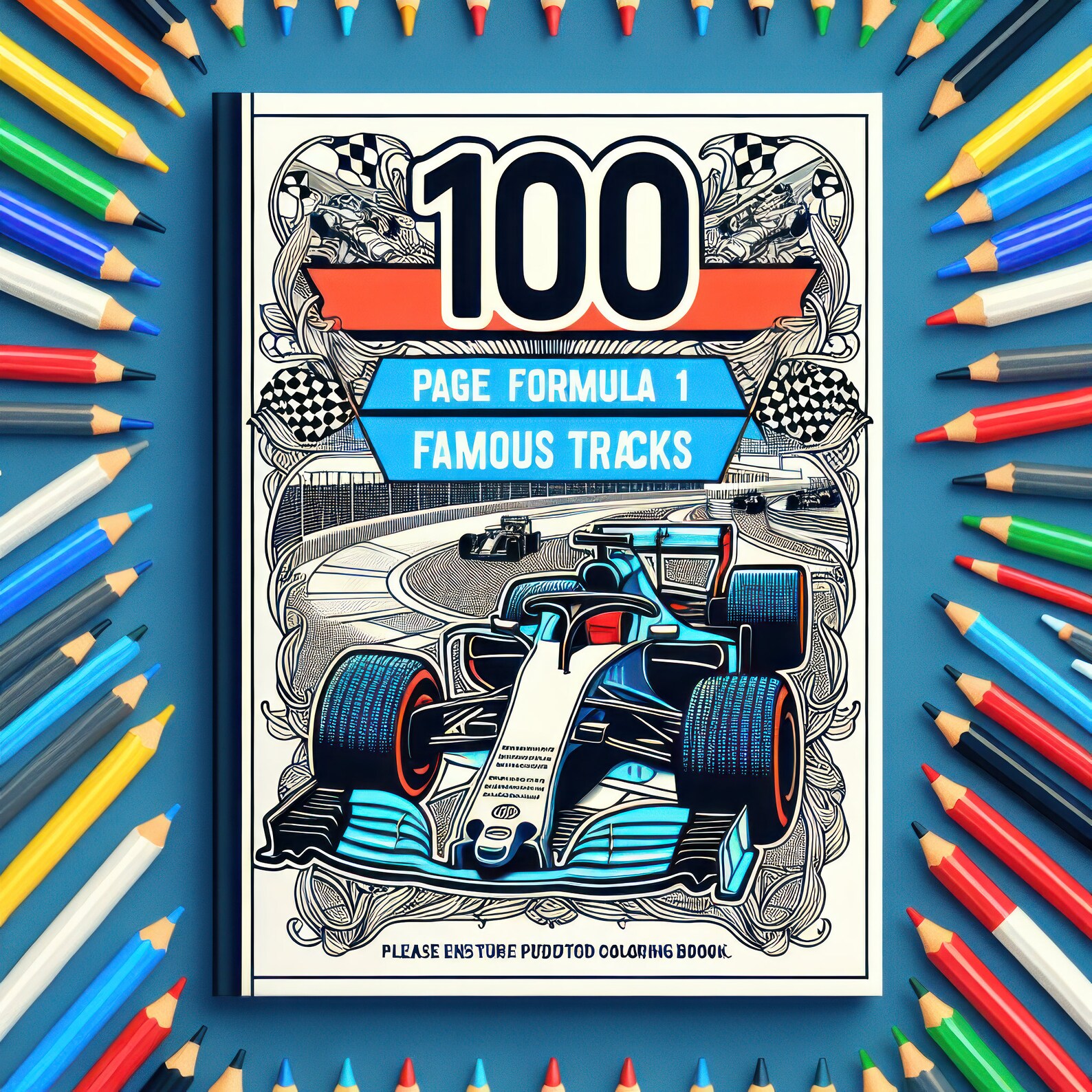Iconic Formula 1 Tracks Digital Coloring Book, Racing Circuits, 100 ...