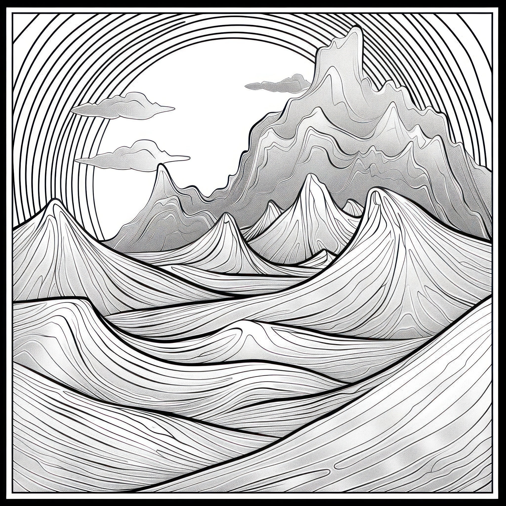 100 Stress Relief Patterns Pages Digital Coloring Book Adult and Kids ...