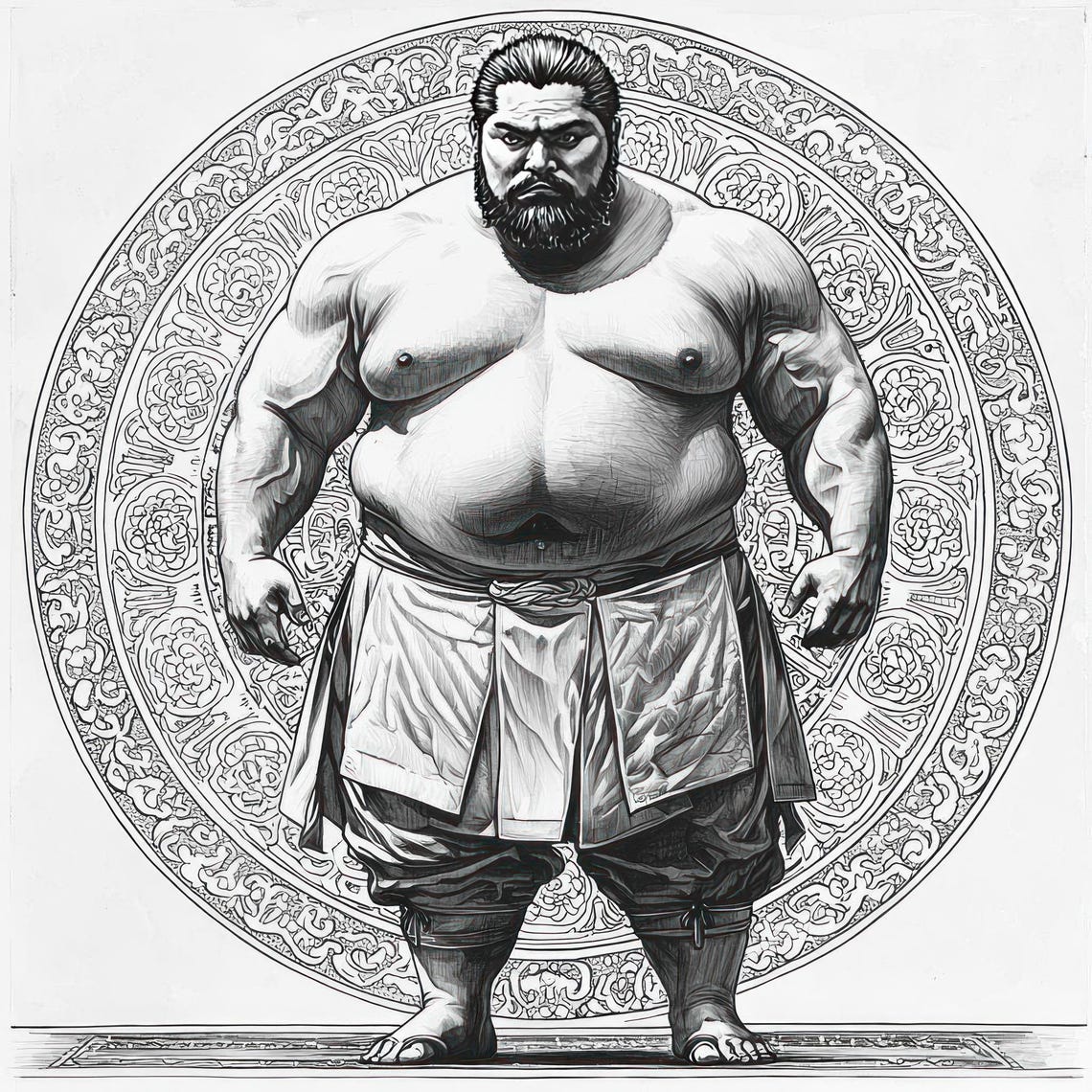 100 Sumo Pages Coloring Book Digital PDF | Fun Activity for Kids and ...