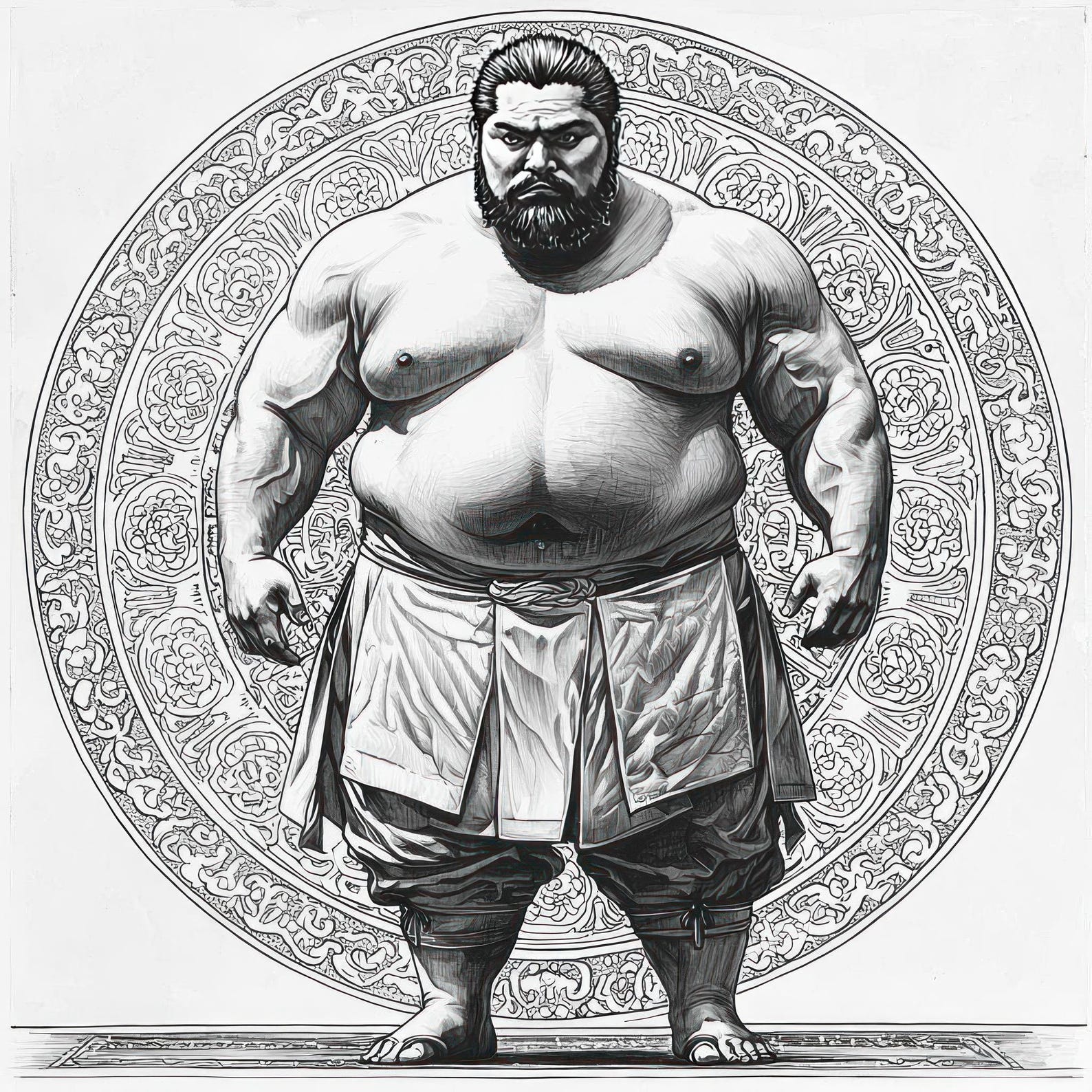 100 Sumo Pages Coloring Book Digital PDF | Fun Activity for Kids and ...
