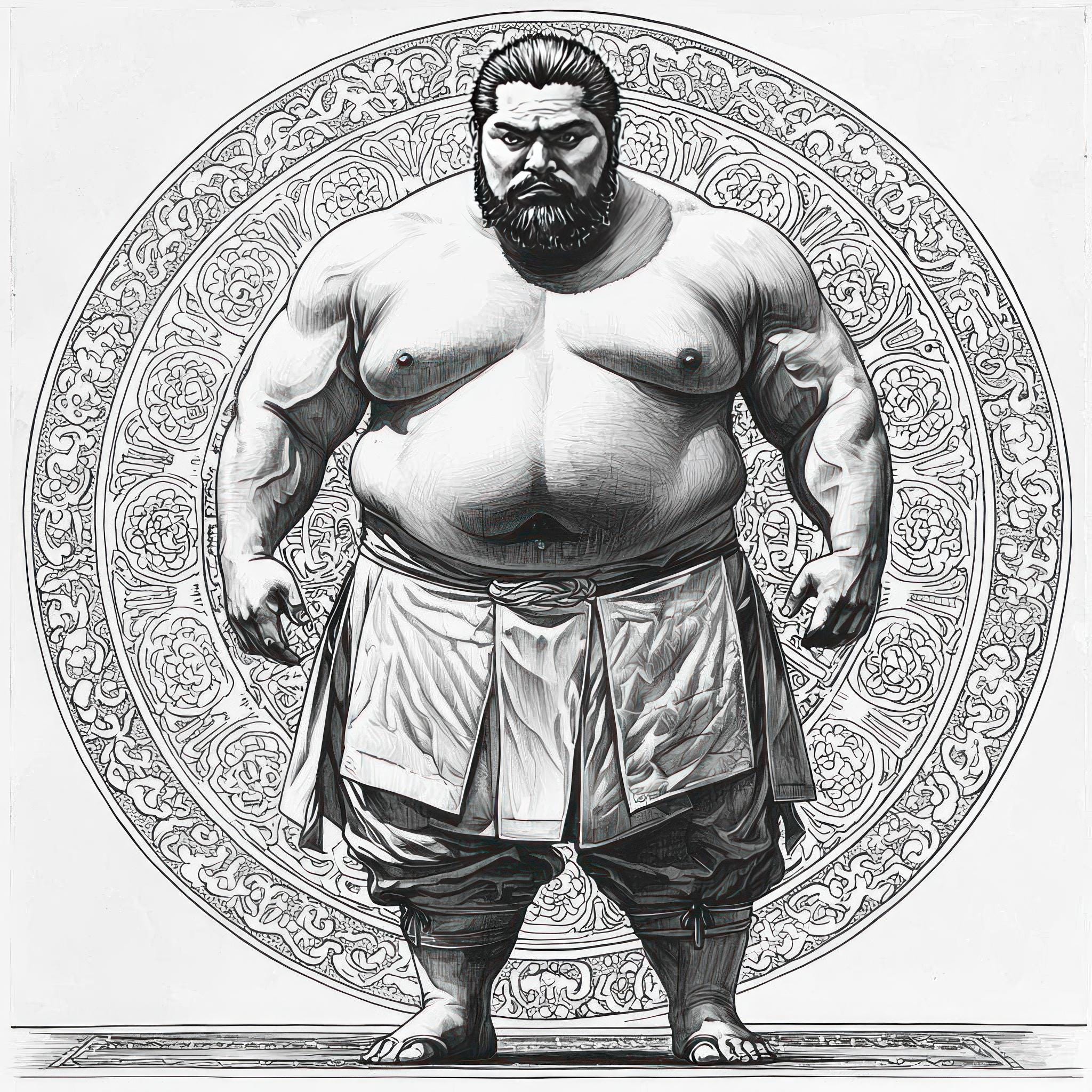 100 Sumo Pages Coloring Book Digital PDF | Fun Activity for Kids and ...